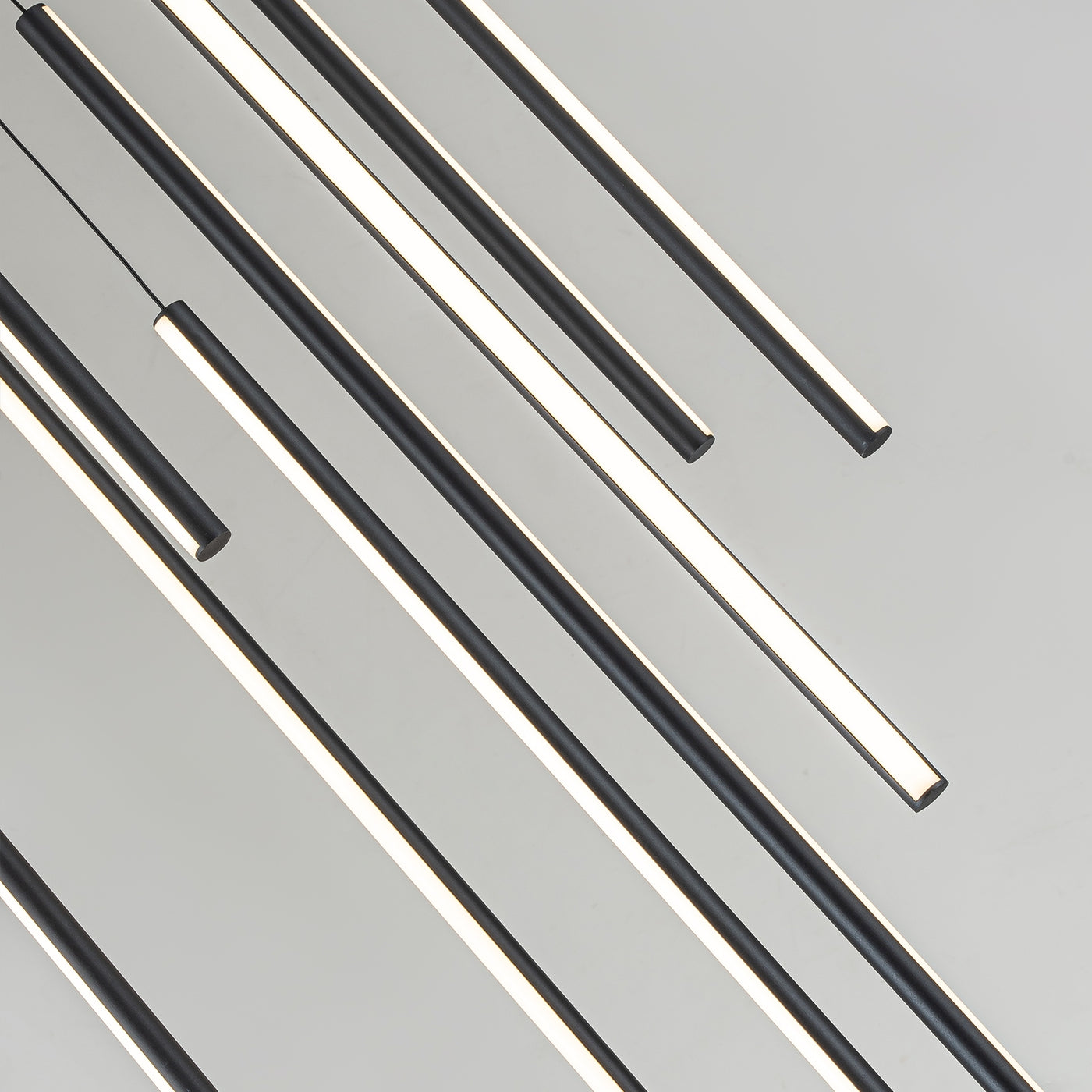 Glowlings 8-Light Modern Cluster Tube Linear LED Pendent Light for Sta
