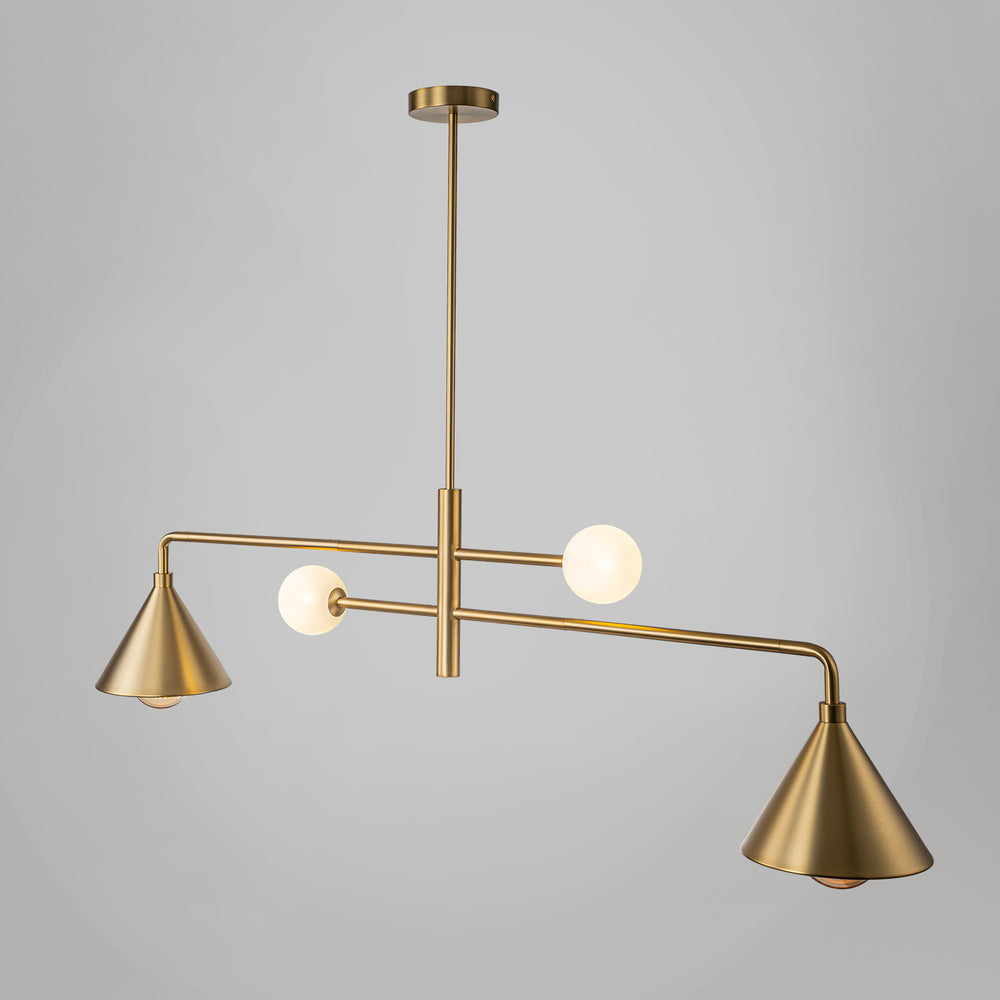 Glowlings Modern 4-Light Rotate 360° Cone Linear Pendant Light with Op