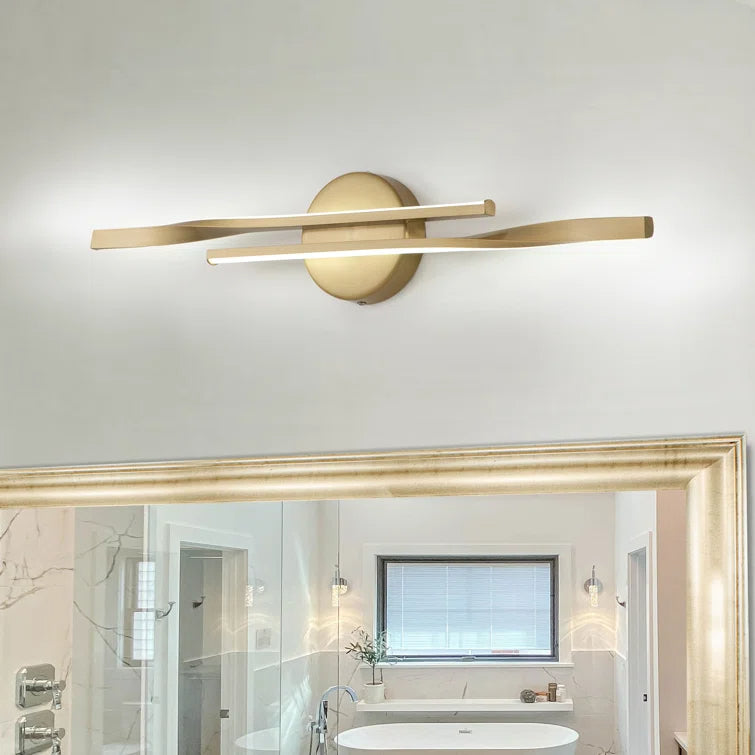 Glowlings 2-Light Modern Twist Dimmable LED Vanity Light